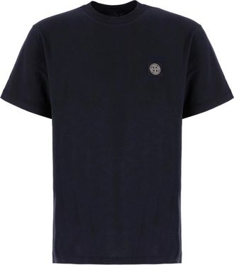 Stone Island Homme, Tops, Bleu, Taille: XL T-shirt Décontracté en Coton
