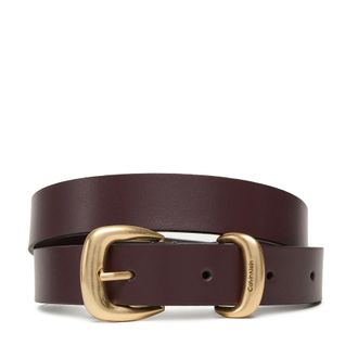 Calvin Klein Dameng&uuml;rtel Calvin Klein Sarah 2 Piece Logo Buckle Belt LV04K7012G Braun