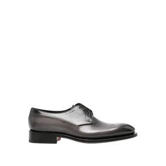Santoni Herren, Schuhe, Grau, 42 1/2 EUGr&ouml;&szlig;e