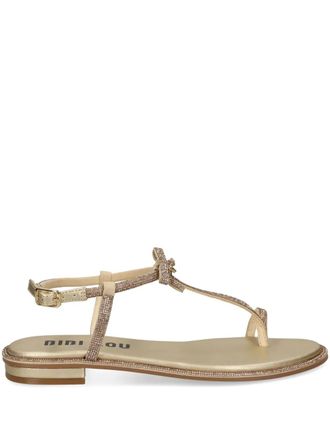 Bibi Lou sandales à paillettes - Or