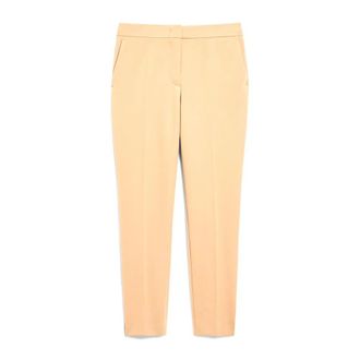 Max Mara Kamel Anliegende Hose mit Franz&ouml;sischen Taschen - - Trousers - Damen - Gelb - M