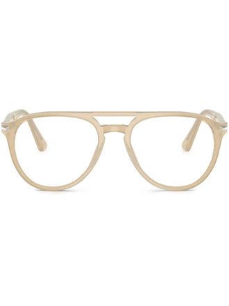 Persol lunettes de vue à monture pilote - Tons neutres