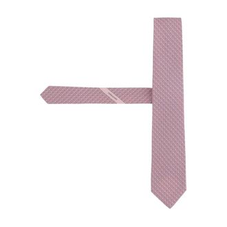 Ferragamo Varenne Reitsport-Print Seidenkrawatte - - Accessories - Herren - Rosa - ONE SIZE
