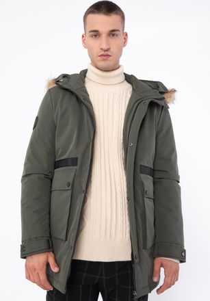 Wittchen Herren-Isolierjacke, gerader Schnitt, Gr&uuml;n, Polyester