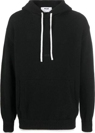 Msgm Msgm, Homme, Sweatshirts et sweats &agrave; capuche, Noir, Taille: XL SweaT-shirt &agrave; capuche avec cordon de serrage et finitions contrast&eacute;es
