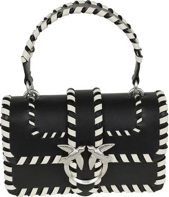 Pinko Pinko Hobo Bags - Rectangular Black Crossbody Bag With Braided Trim - Gr. unisize - in Schwarz - für Damen