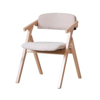 Generic Klappstuhl Gepolstert Stoff mit Lehne Hoher Belastbarkeit Klappst&uuml;hle Esszimmer Mit Handlauf Klappstuhl Holz Indoor Platzsparend f&uuml;r G&auml;ste K&uuml;che B&uuml;ro 