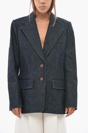 Chlo&eacute; Jeansjacke mit Logoknopf und Kontrastdetail Chloe