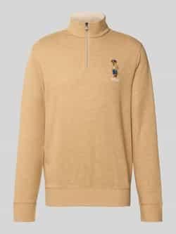 Polo Ralph Lauren Regular Fit Pullover aus Baumwoll-Mix mit Viskose-Anteil mit Polo-Bear-Stitching