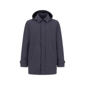 Herno Doudoune lisse moyenne avec capuche - Homme - Vestes - Bleu - Taille: XL