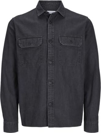 Jack & Jones JJETRAVIS T-Shirt LS Noos, Jean Noir, M