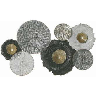 Beliani Wandobjekt ZIRCONIUM Metall 38 cm Schwarz