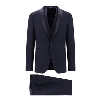Tagliatore Einkn&ouml;pfiger Dreiteiler - - Suits - Herren - Blau - 2XL