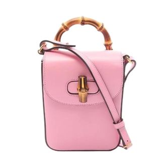 Gucci Pre-owned Bamboo Leder 2way Handtasche - - Pre-owned - Damen - Rosa - ONE SIZE