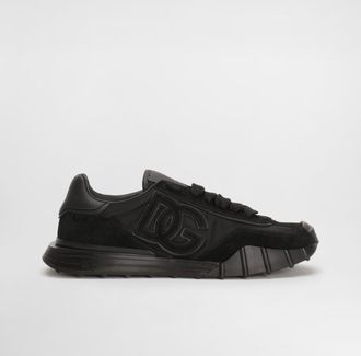 Dolce & Gabbana Dg Athletic Sneakers In Fabric And Calfskin - Mann Sneakers Schwarz 42.5