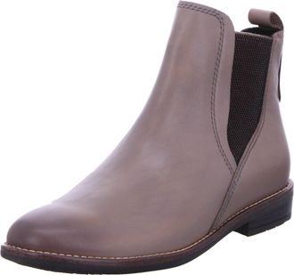 Marco Tozzi Damen Chelsea Boots aus Leder Elegant, Braun (Taupe), 38 EU