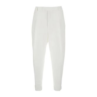 Dolce & Gabbana Wei&szlig;e Leinenhose mit umgeschlagenem Saum - - Trousers - Herren - Wei&szlig; - L