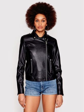 Vila Jacke aus Kunstleder Cara 14044851 Schwarz Regular Fit