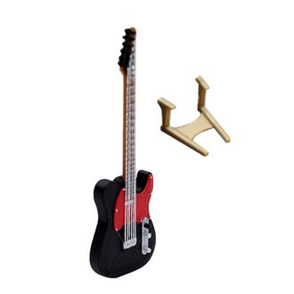 Soimiss Miniatur-Gitarre St&auml;nder F&uuml;r Puppenhaus-Dekoration Sammlerbedarf Und Mini-musikinstrumente Realistische Gitarrendeko F&uuml;r Puppenhausbauk&auml;sten