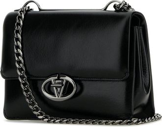 Valentino Garavani Nero Calfleatherbostaurus Borse A Tracolla Bag
