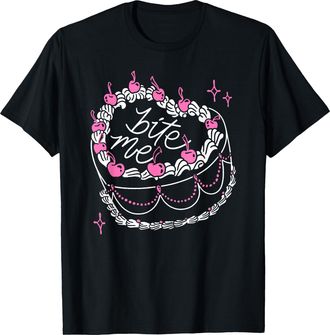 Trendy Apparel Valentines Day Bite Me Cute Sassy Cake Gift T-Shirt
