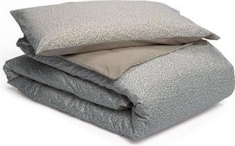 Foppapedretti Nacht & Natur Bettbezug für französisches Bett, komplett mit Kissenbezug; Blütenblätter Sand 100% Baumwolle, hergestellt in Italien