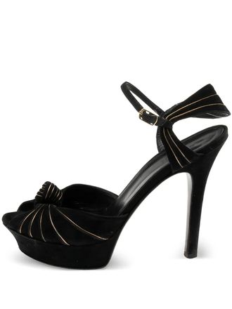 Gucci Sandalen aus Wildleder 120mm - Schwarz