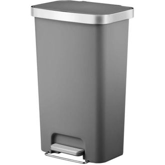 EKO Poubelle &agrave; p&eacute;dale Hana 45 litres - Plastic - gris