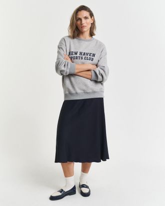 GANT Damen Fluid Midirock (36) EVENING Blau