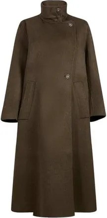 Margaux Lonnberg Manteau ample imprim&eacute; en laine m&eacute;lang&eacute;e