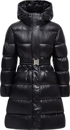 Moncler Moncler Doudoune Longue &Agrave; Capuche Bellevue, Femme, Noir, Taille: 00