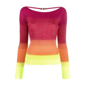 GCDS Rosa Lurex Degrade Pullover - - Knitwear - Damen - Rosa - S