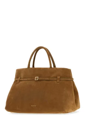 Manu Atelier Womens Camel Suede Le Cambon 40 Handbag Toffee Borse A Mano Bag