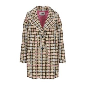 Msgm Gef&uuml;tterter Mantel - - Coats - Damen - Beige - S