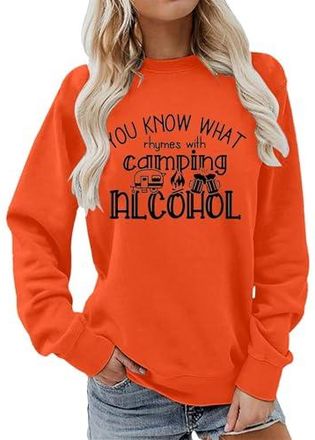 Generic Sweatshirts pour femme UK sweatshirts pour femme imprim&eacute; graphique haut surdimensionn&eacute; col rond manches longues automne hiver d&eacute;contract&eacute; confortable 
