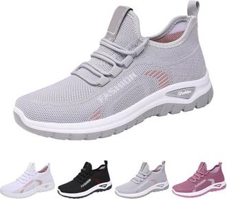 Generic Baskets blanches pour femme - Chaussures de sport respirantes et antid&eacute;rapantes - Chaussures de course l&eacute;g&egrave;res - Chaussures basses &eacute;l&eacute;gantes - Chaussu