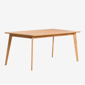Sklum Table &agrave; manger rectangulaire en MDF et bois dh&eacute;v&eacute;a Kerhen SKLUM 180 x 90 cm