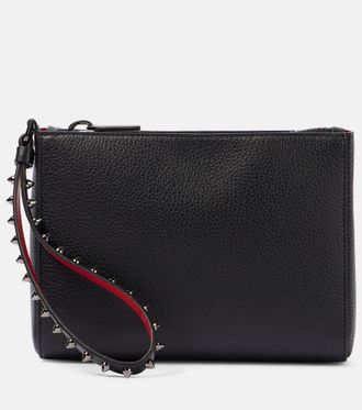 Christian Louboutin Verzierte Clutch Cabata Mini aus Leder