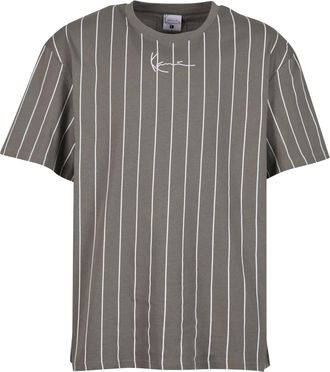 Karl Kani Small Signature Essential Pinstripe Tee Anthracite/White, XS