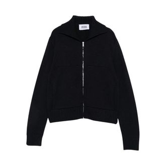 Alpha Studio Rippstrick-Rei&szlig;verschluss-Strickjacke - - Knitwear - Damen - Schwarzk - S