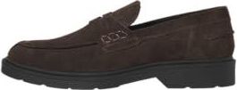Jack & Jones Homme Suede Loafer Jfwdax Mocassins en Daim, Marron/Pierre, 45 EU