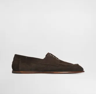 Dolce & Gabbana Derby-schuhe Aus Spaltleder - Mann Schn&uuml;rschuhe Brown 41.5