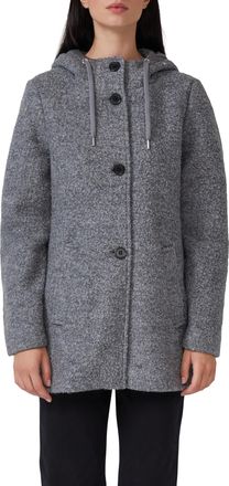 s.Oliver Bouclé-Jacke aus Wollmix mit Kapuze