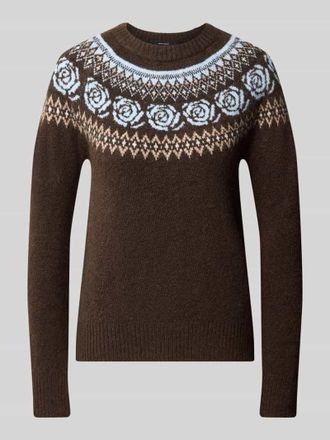 Vero Moda Pullover mit kontrastreichem Rundhals-Strickmuster