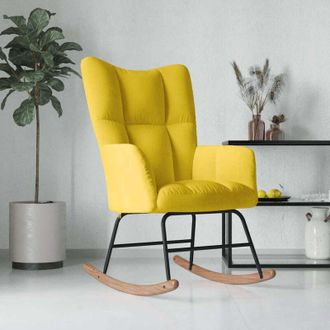 vidaXL Chaise de manche en velours rembourr&eacute; &eacute;l&eacute;gant diverses couleurs disponibles couleur : Jaune