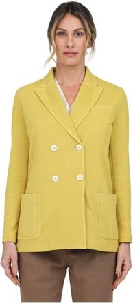 Circolo 1901 Femme, Vestes, Jaune, Taille: 42 FR Veste Oxford à double boutonnage