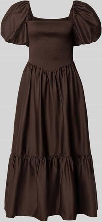 Jake*s Cocktailkleid mit Smok-Details und Puff&auml;rmeln