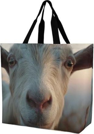 Generic Ch&egrave;vre Docile Sac Fourre-Tout Imperm&eacute;able Tote Bag L&eacute;ger Sac A Main Femmes Pour Quotidienne Travail Voyage