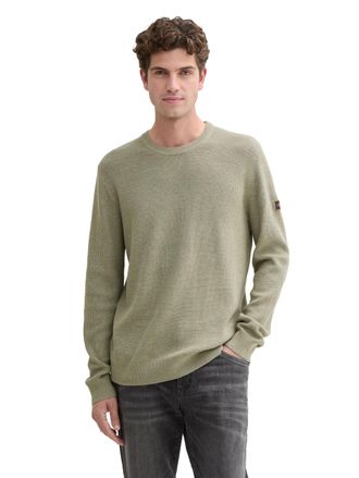 Tom Tailor Herren 1044573 Pullover, 36922 - Grass Green Tonal NEP, XL EU