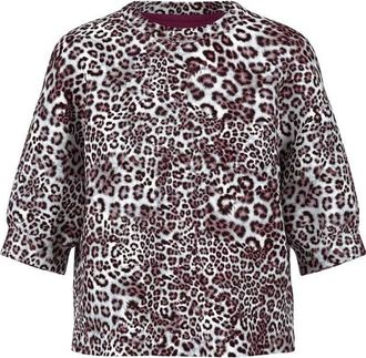 Marc Cain Damen T-Shirt mit Leo-Print
